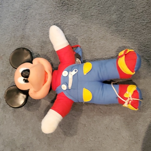 Disney | Toys | Vintage Disney Mickey Mouse Learn To Dress Me Tie Zip ...